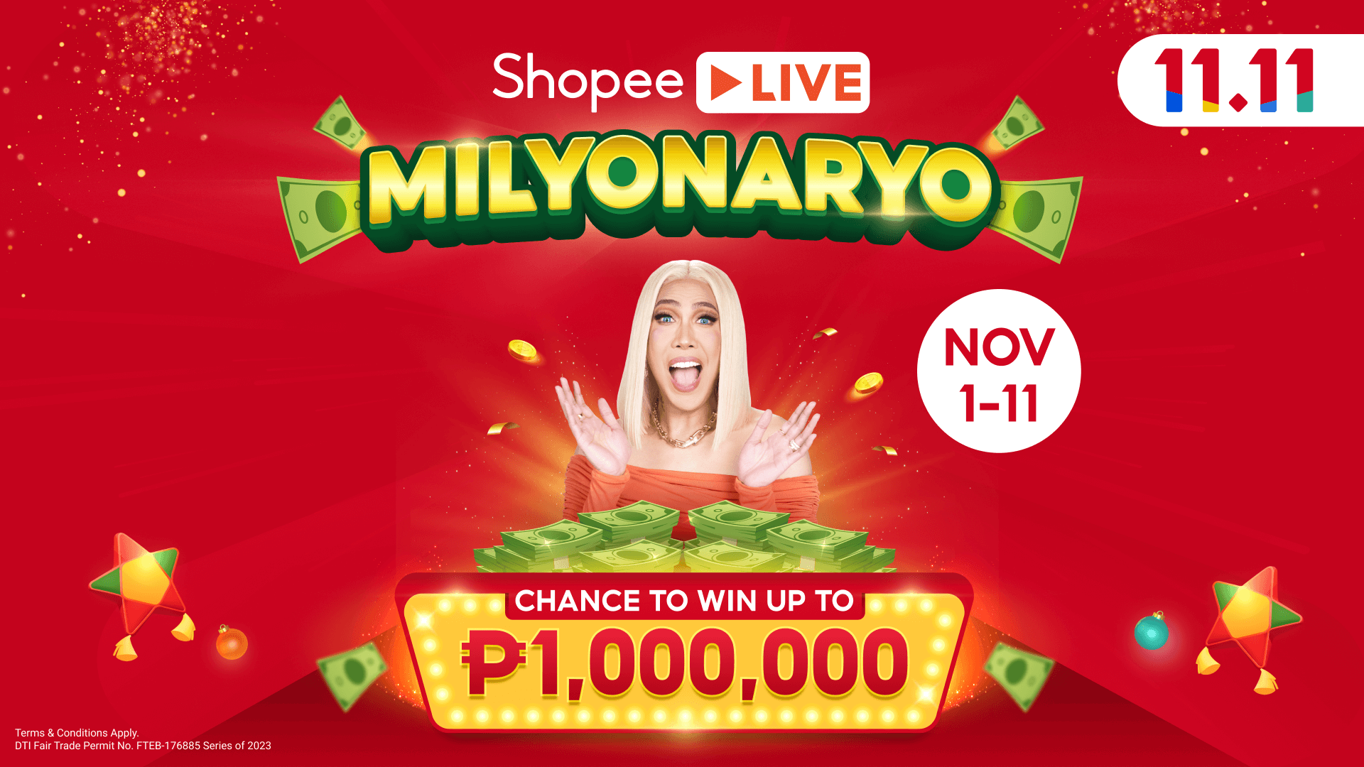 Get a chance to win one million pesos this 11.11 with Shopee Live ...